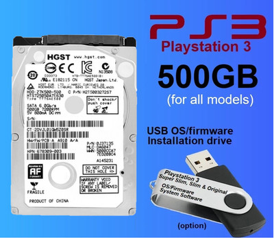 PS3 500GB Internal Hard Drive USB OS/Firmware Installation (all models ...