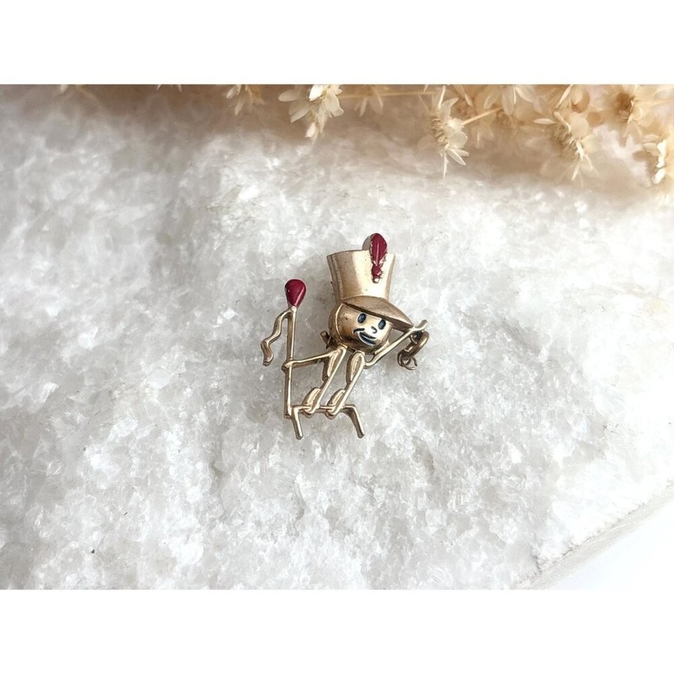 Stick Figure Marching Band Themed Vintage Cute Costume Jewelry Brooch ...