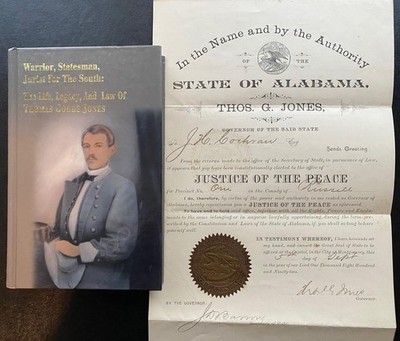 Confederate Lt. Jones Signed 1892 Document & Book/ Gen. Gordon Staff ...