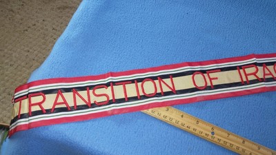 US ARMY FLAG STREAMER - IRAQ TRANSITION 2003 - 2004 - 36 INCH | eBay