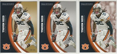 TROVON REED 2016 AUBURN PANINI RAINBOW LOT (3) #47 GOLD PARALLEL SERIAL ...