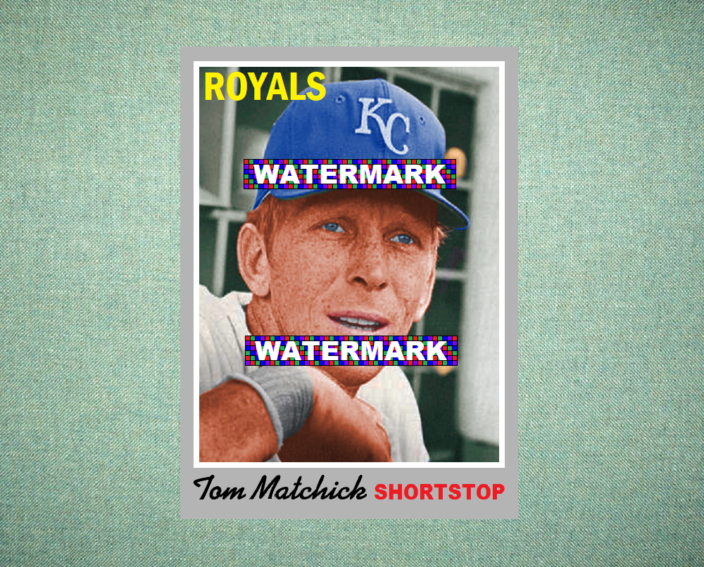 Tom Matchick Kansas City Royals 1970 Style Custom Baseball Art Card | eBay
