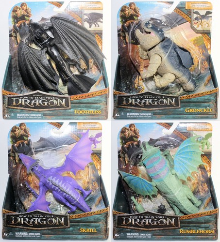 How To Train Your Dragon 2025 Lot of 4 Toothless Skrill Rumblehorn ...