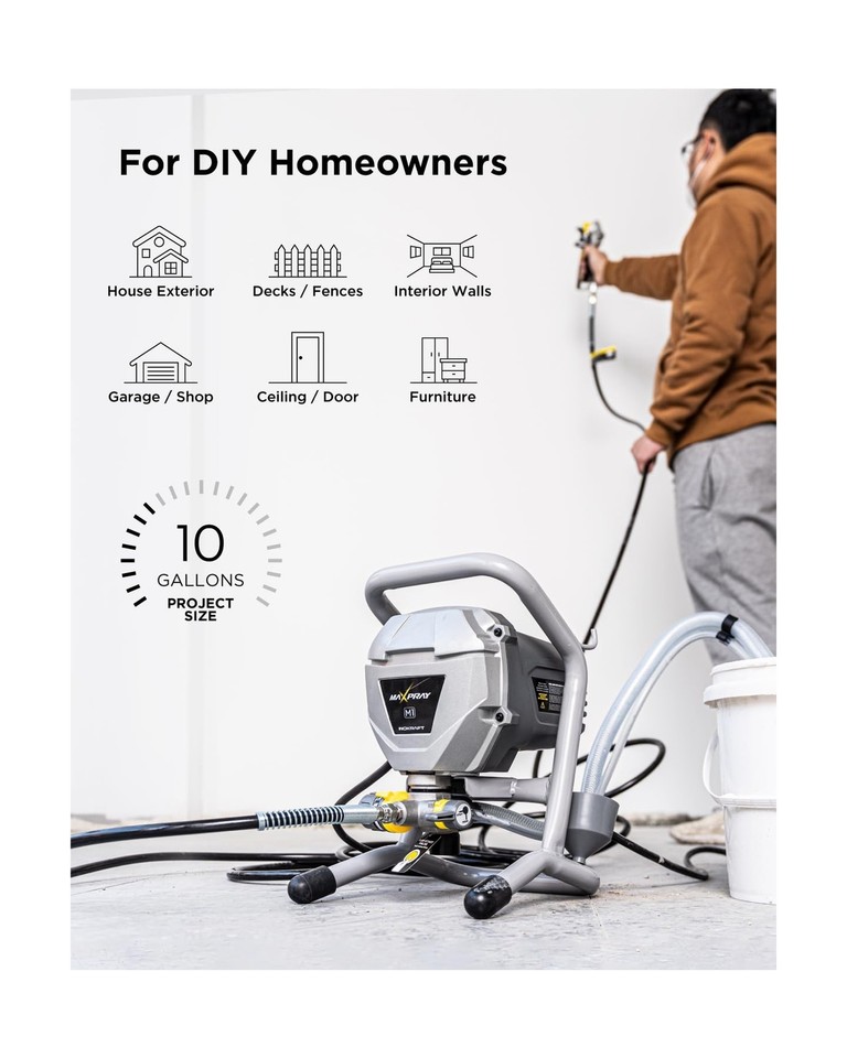MaXpray M1 Airless Paint Sprayer, Highly Efficient Thinning-Free Minimal Over... | eBay