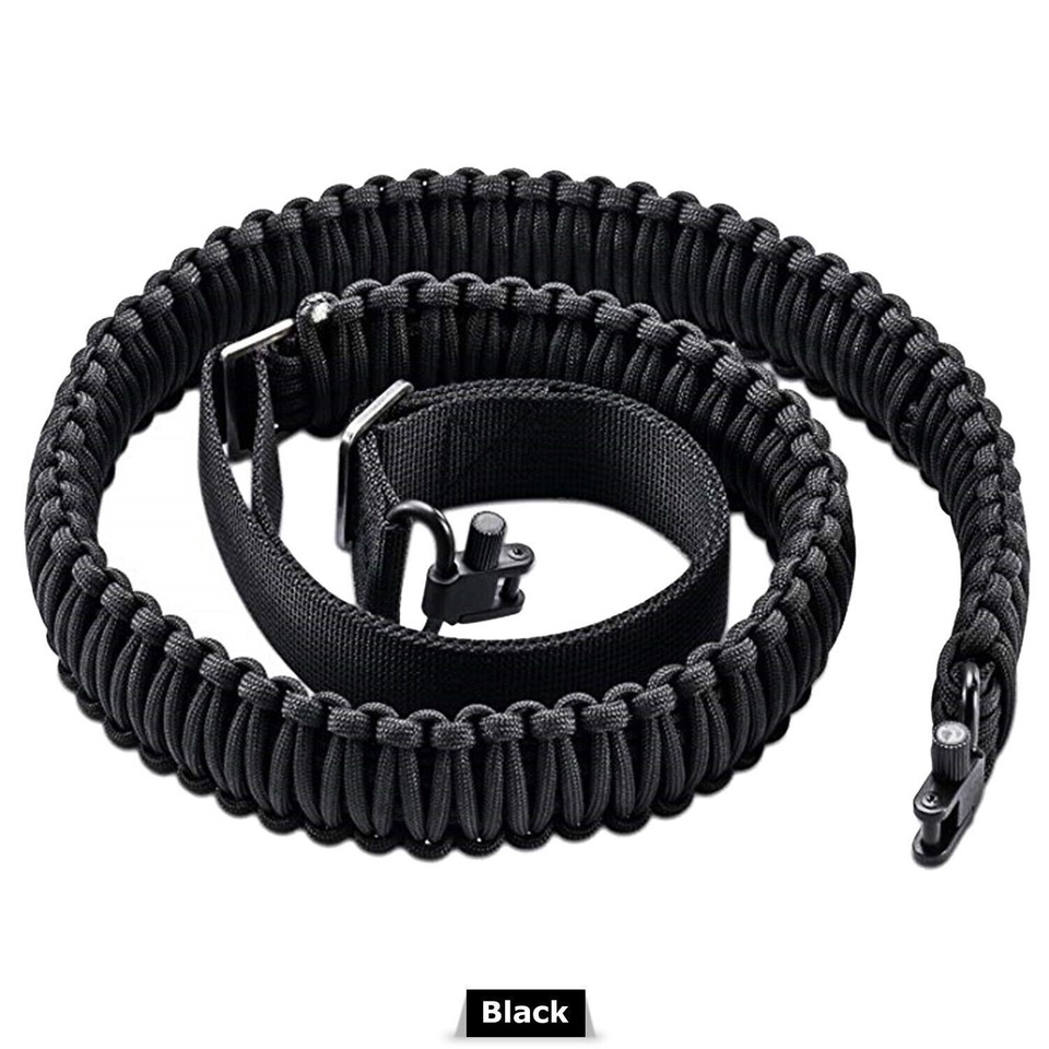 Tactical 550 Paracord Rifle Gun Sling Shotgun Crossbow 2 Point ...