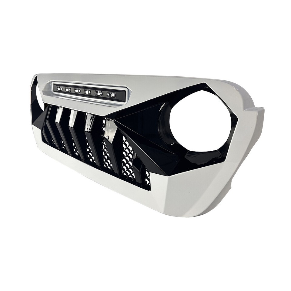 Front Demon Grille White & Black For 2018-2024 Jeep Wrangler JL ...