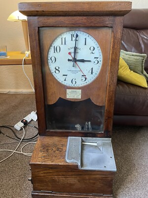 Antique Vintage Clocking In Machine, National electric . | eBay UK
