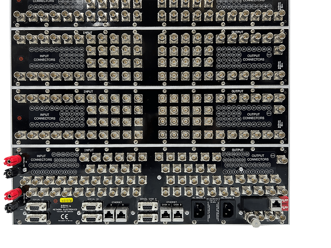 Nevion VikinX 9696M 96x96 SDI video router 9RU Includes single Power ...