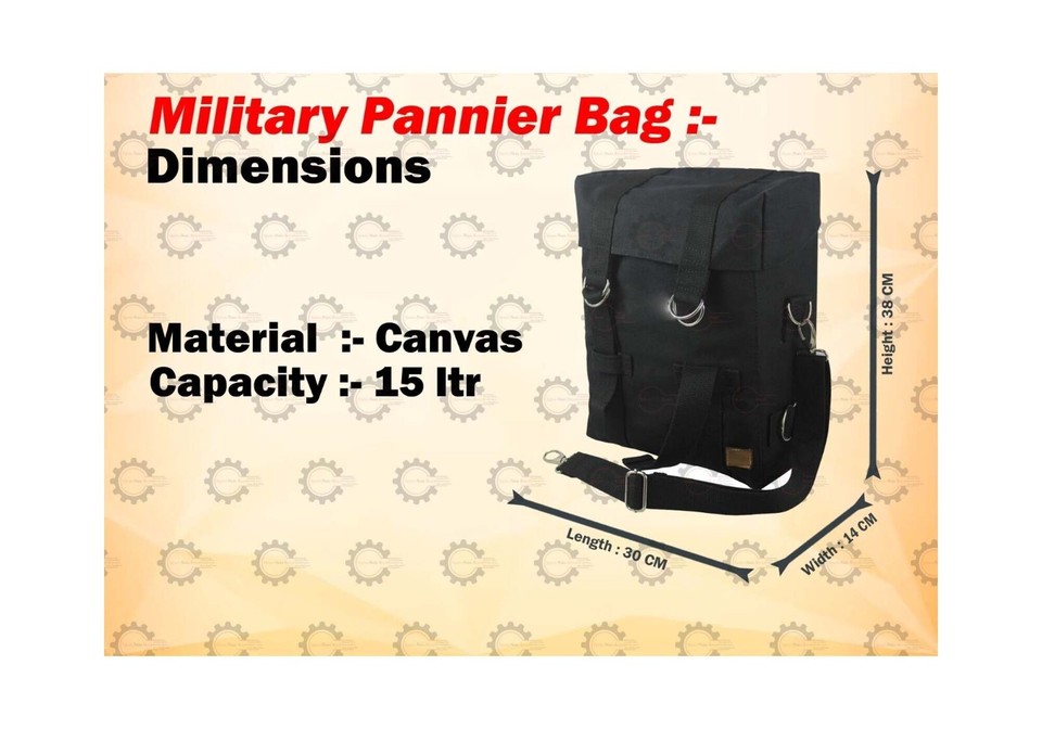 Fit For Royal Enfield "Super Meteor 650 Black Pannier Bag Pair With ...