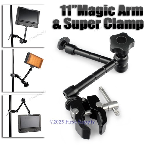 11" Inch Articulating Magic Arm + Super Clamp For Lcd Monitor Led Light ...