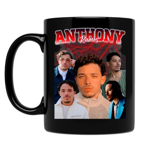 Anthony Ramos portrait image collage Mug, Anthony Ramos 11 Oz Black Cup ...