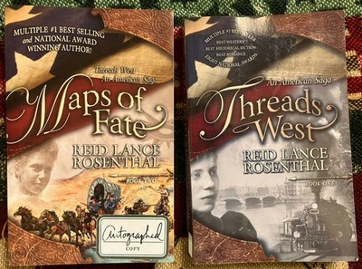 🌵 Threads West An American Saga by Reid Lance Rosenthal 2 LOT PB 1 ...