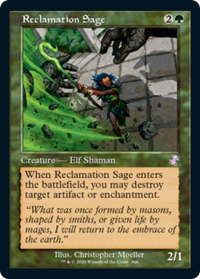 Reclamation Sage Time Spiral Remastered PLD Green Special MAGIC CARD ...