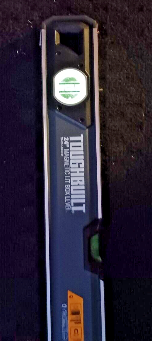 ToughBuilt 24" Aluminum Magnetic LED Lighted Vial Box Level - TB-H2-L ...