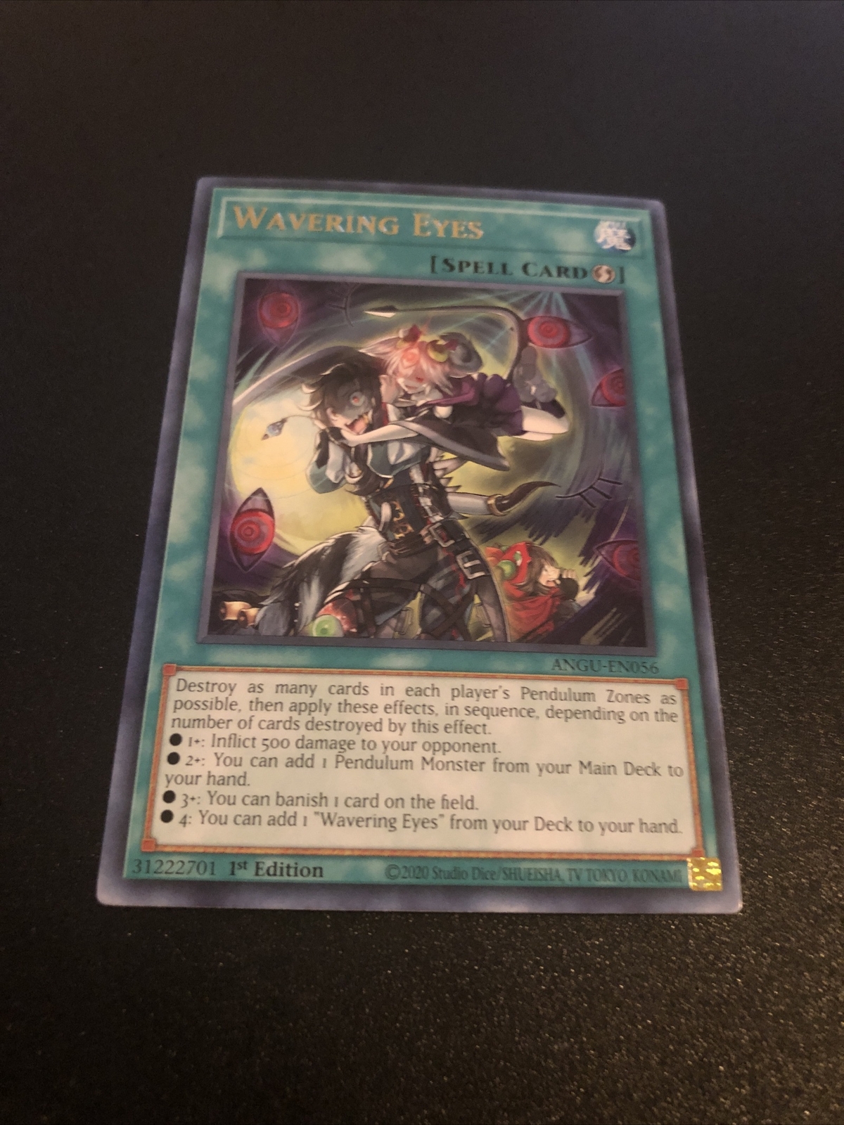 Yugioh Wavering Eyes ANGU-EN056 Rare 1st Edition | eBay
