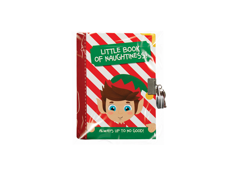 Elf Lockable Notebook Hardback Book Childs Gift Naughty Notepad Craft ...