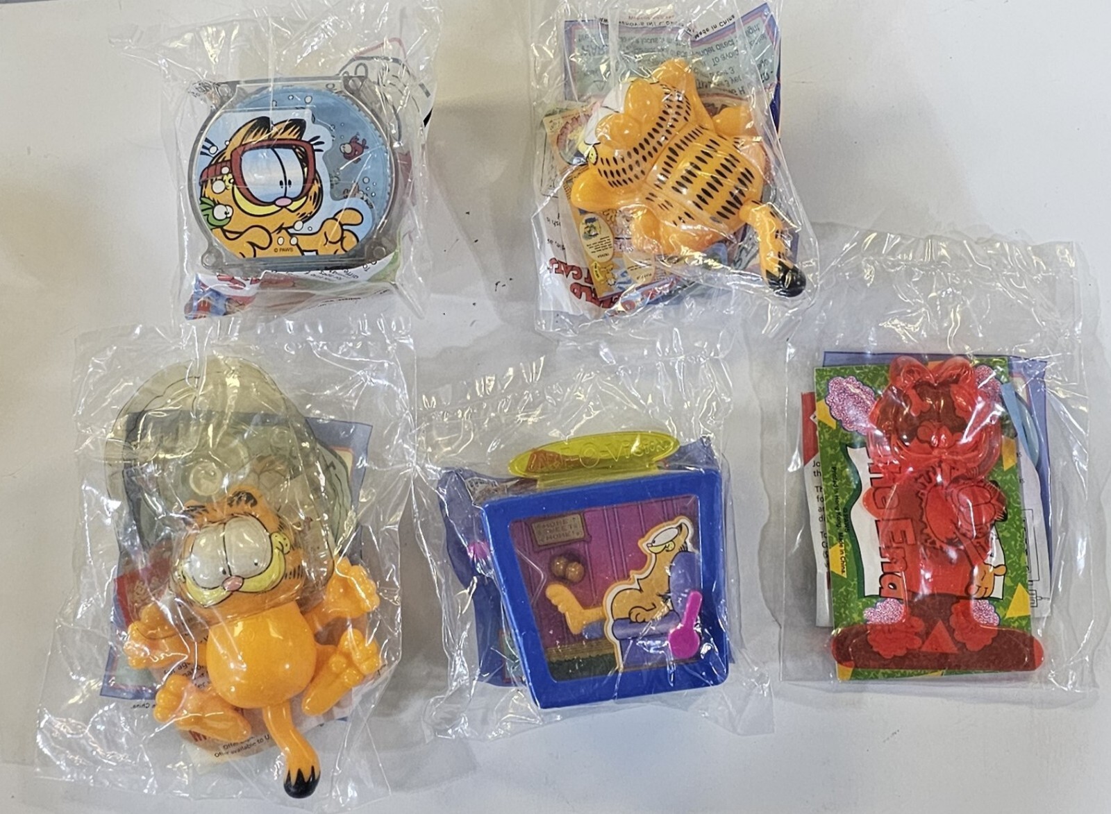 Garfield WENDY'S Set of 5 New in Pack Toys | eBay