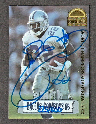 Emmitt Smith 1996 Collectors Edge Cowboyabilia Autograph Auto Dallas ...