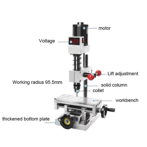 Electric Tapping Machine Small Milling Machine Desktop Mini Small Table ...