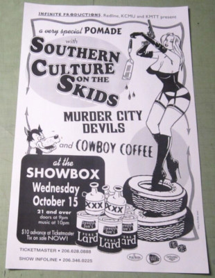 Southern Culture on the Skids 1997 Poster Original SEA Concert Show ...