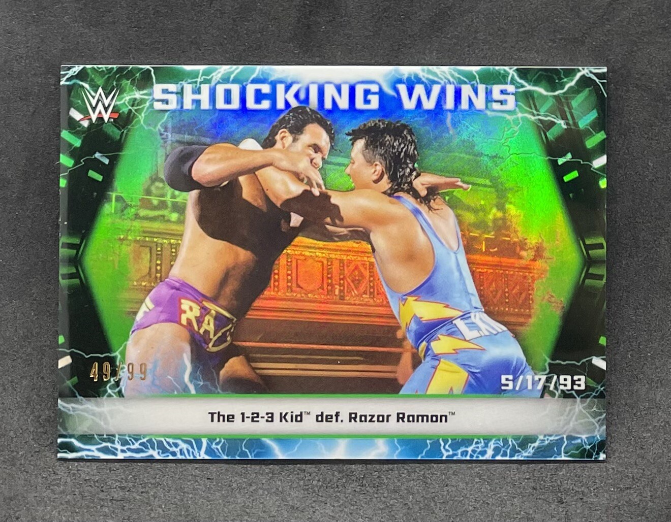 2020 Topps Chrome WWE The 1-2-3 Kid/Razor Ramon Green Shocking Wins ...