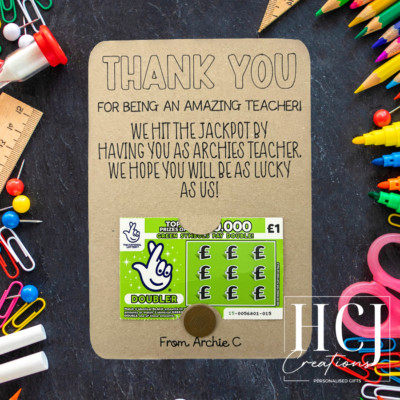 Thank you gift for teacher, teachers assistant, nursery teacher ...