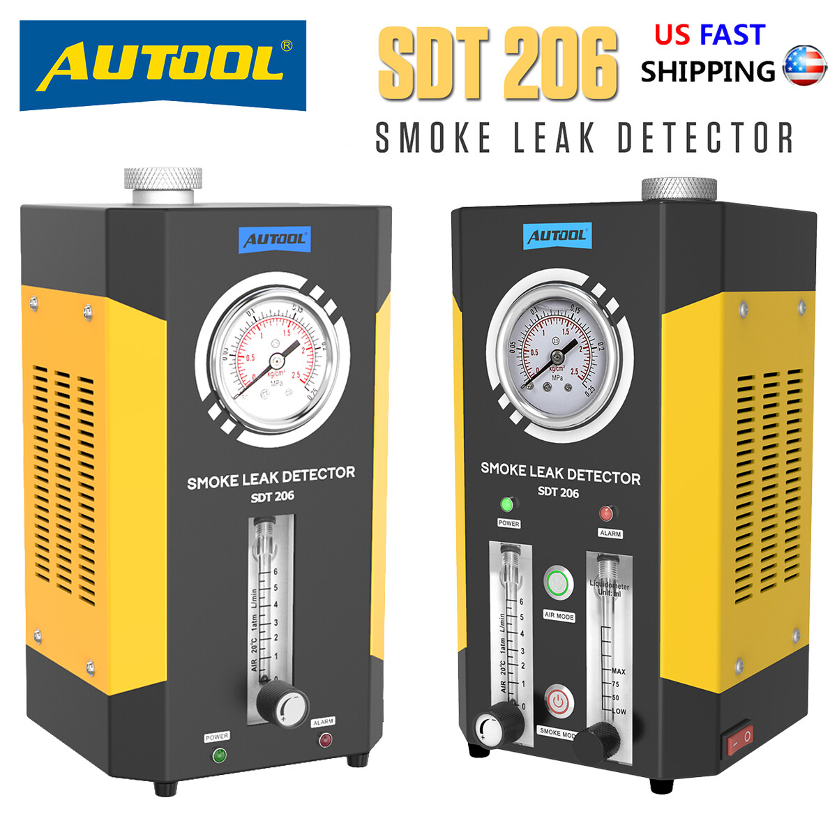 AUTOOL SDT206 Automotive EVAP Smoke Machine Fuel Pipe Leak Tester Smoke ...