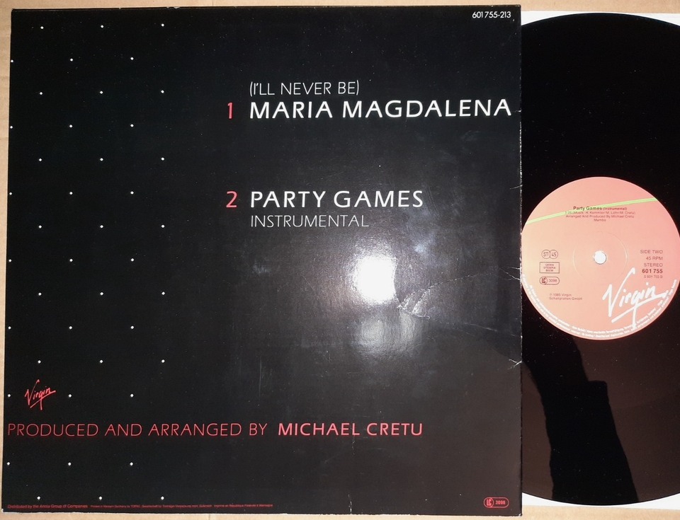 SANDRA - (I'LL NEVER BE) MARIA MAGDALENA / 12"MAXI / 1985 / VIRGIN ...