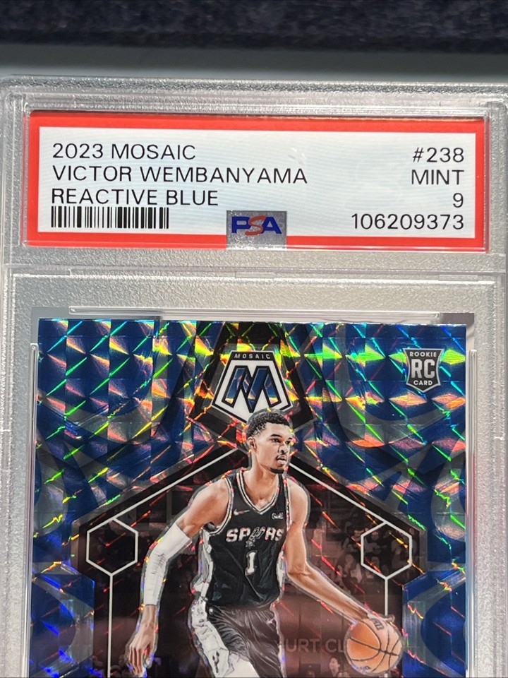 2023-24 Panini Mosaic - Rookies Victor Wembanyama #238 Reactive Blue ...