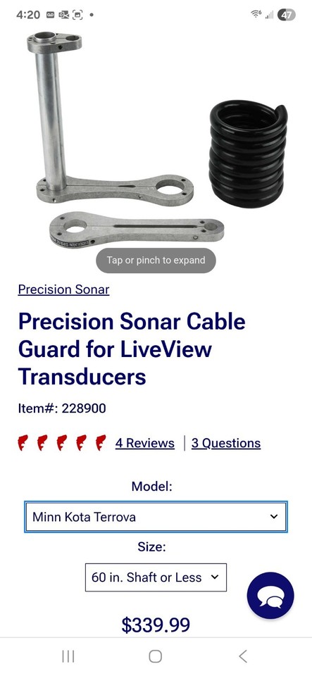 Cornfield Cable guard mounting System for Live Transducer MINNKOTA ...