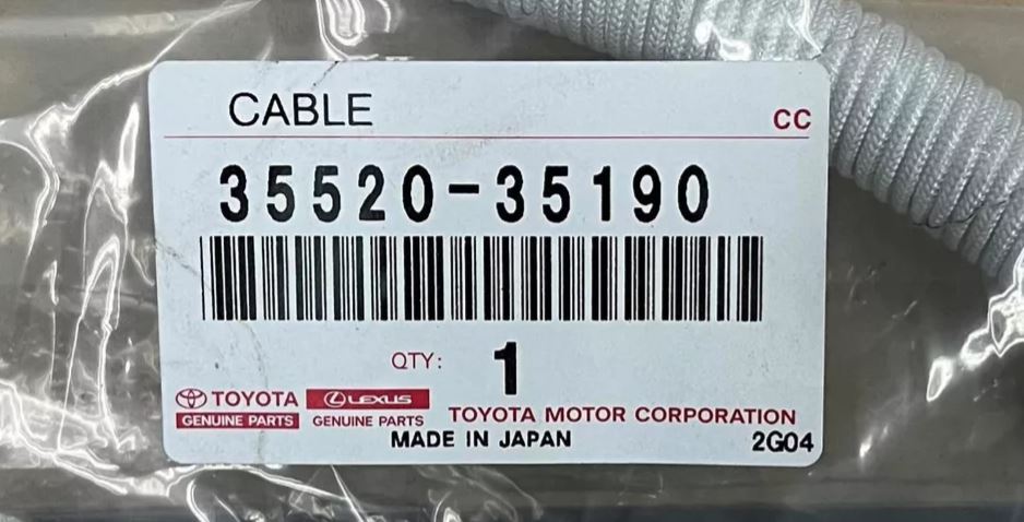 Toyota Genuine OEM Throttle Cable 35520-35190 | Japan | 3552035190