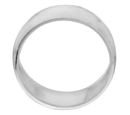 QVC All Polished 8mm Wide Classic Wedding Band Ring Solid 925 Sterling ...