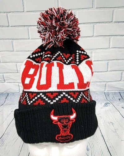 Chicago Bulls NBA Cuffed Knit Beanie Hat Winter Toque W/Pom New NWT HWC ...