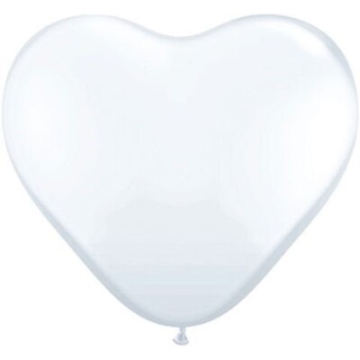 (10) Quantity White Heart Shaped Latex 11" Balloon Party Decorating | eBay