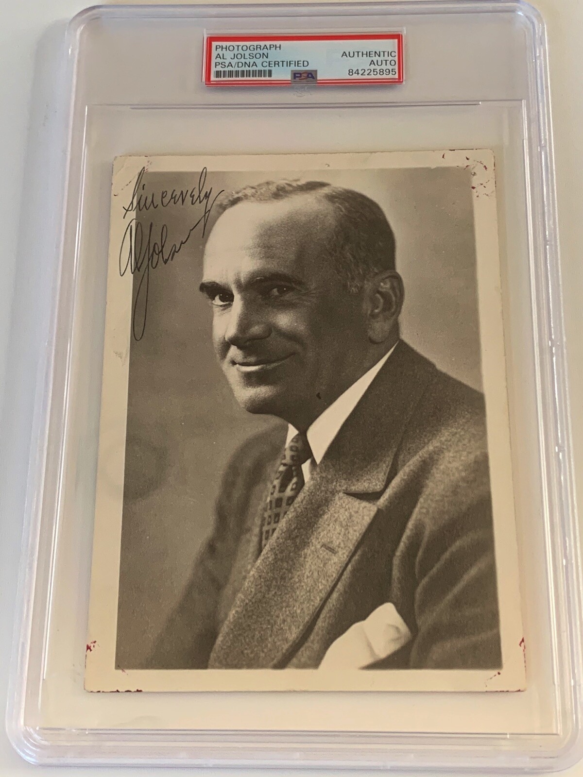 Al Jolson Greatest Entertainer Signed Autograph 5 x 7 Photo PSA DNA ...