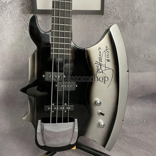 4 String GS-Axe 2 Gene Simmons KISS Bass Guitar Reverse Silverburst AXE ...