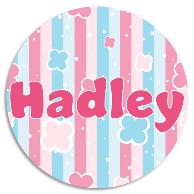 Hadley - 25 Pack Circle Stickers 3 Inch - Name Tag Water Bottle School ...