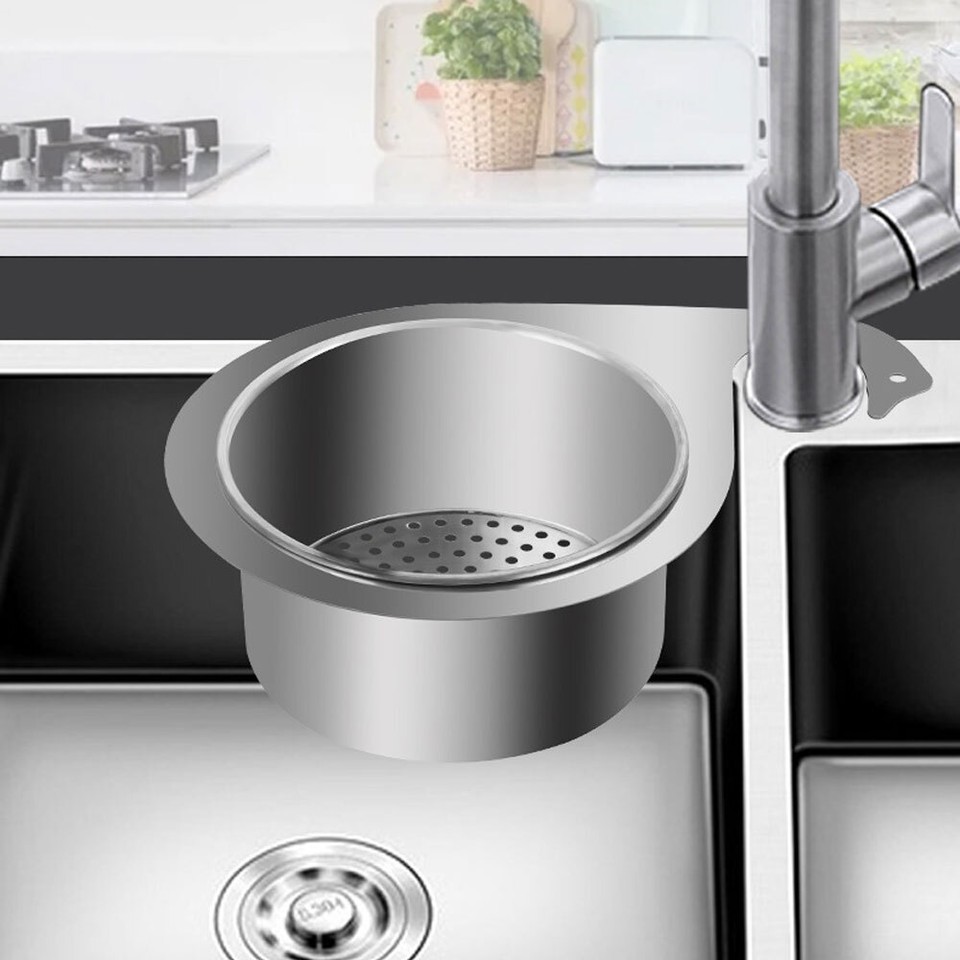 Stainless Steel Swan Sink Strainer Basket Kitchen Sink Drain Basket for ...