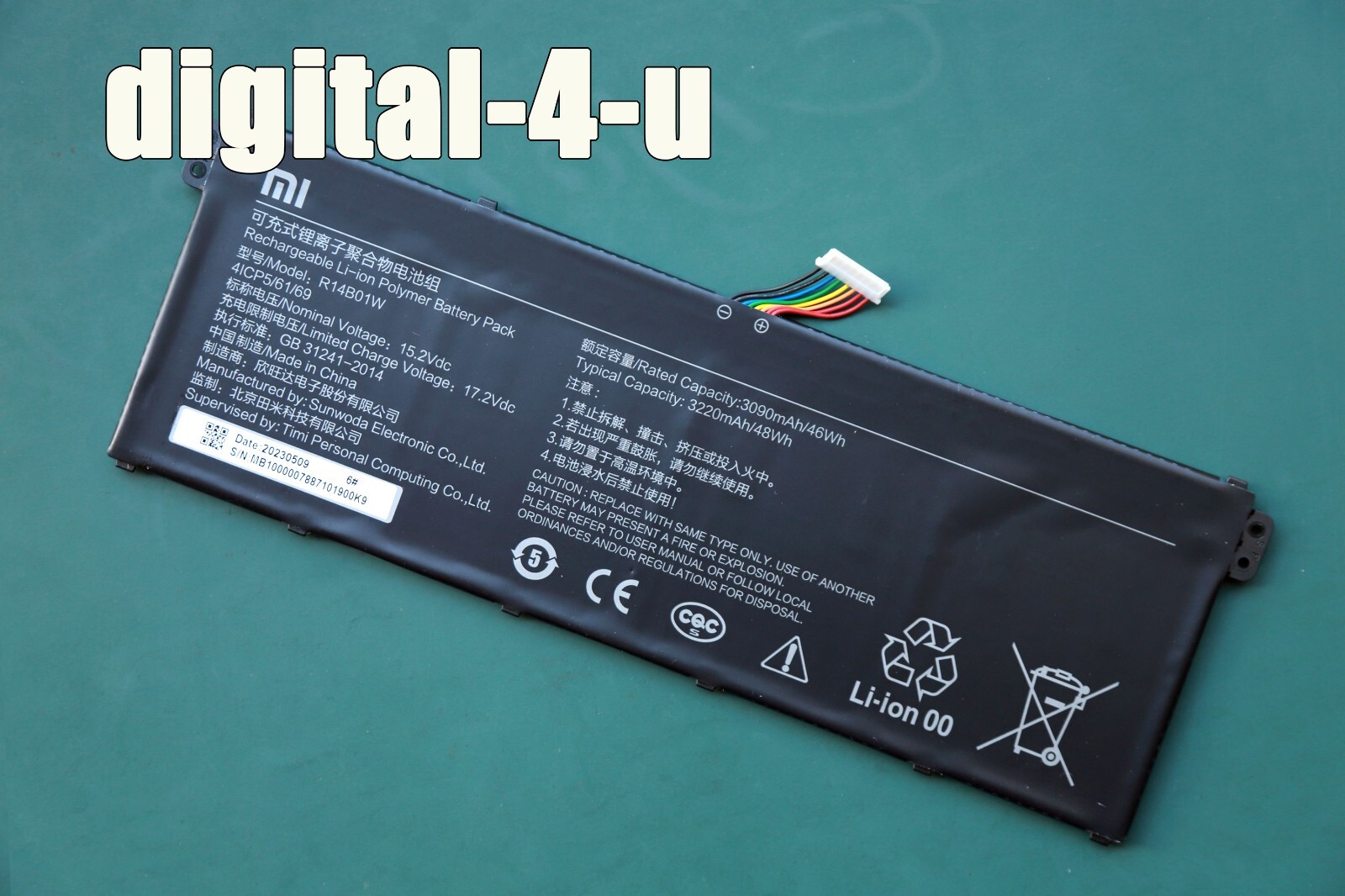 Genuine R14B01W OEM Battery for Xiaomi RedmiBook 14 inch XMA1901-DJ ...