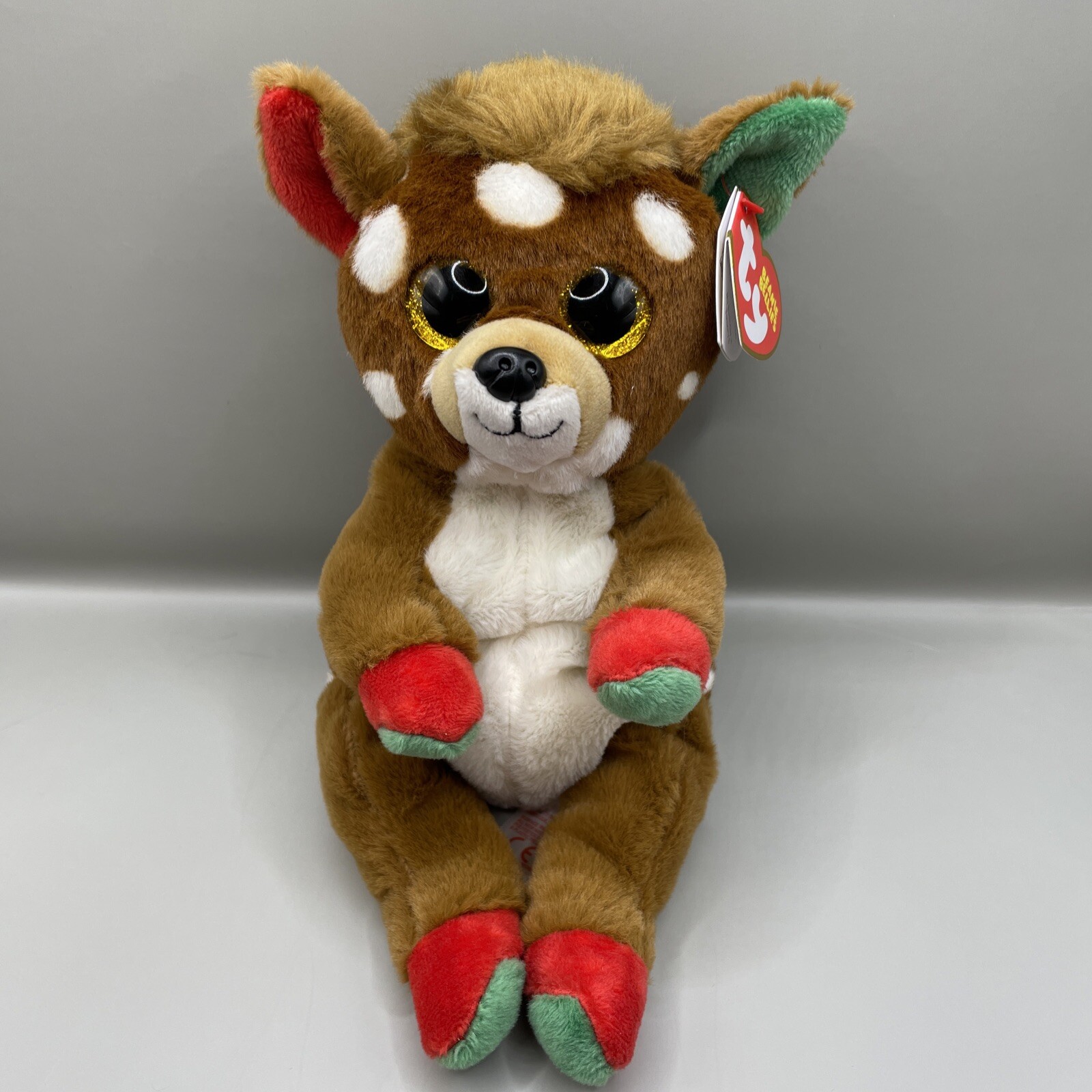 Ty Beanie Baby Bellies - JUNO the Christmas Reindeer (6 Inch) Plush Toy ...