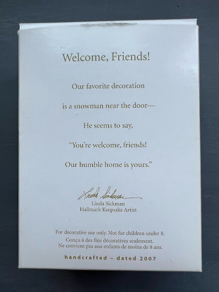 Hallmark WELCOME FRIENDS Sparkly Snowman Keepsake Christmas Ornament ...