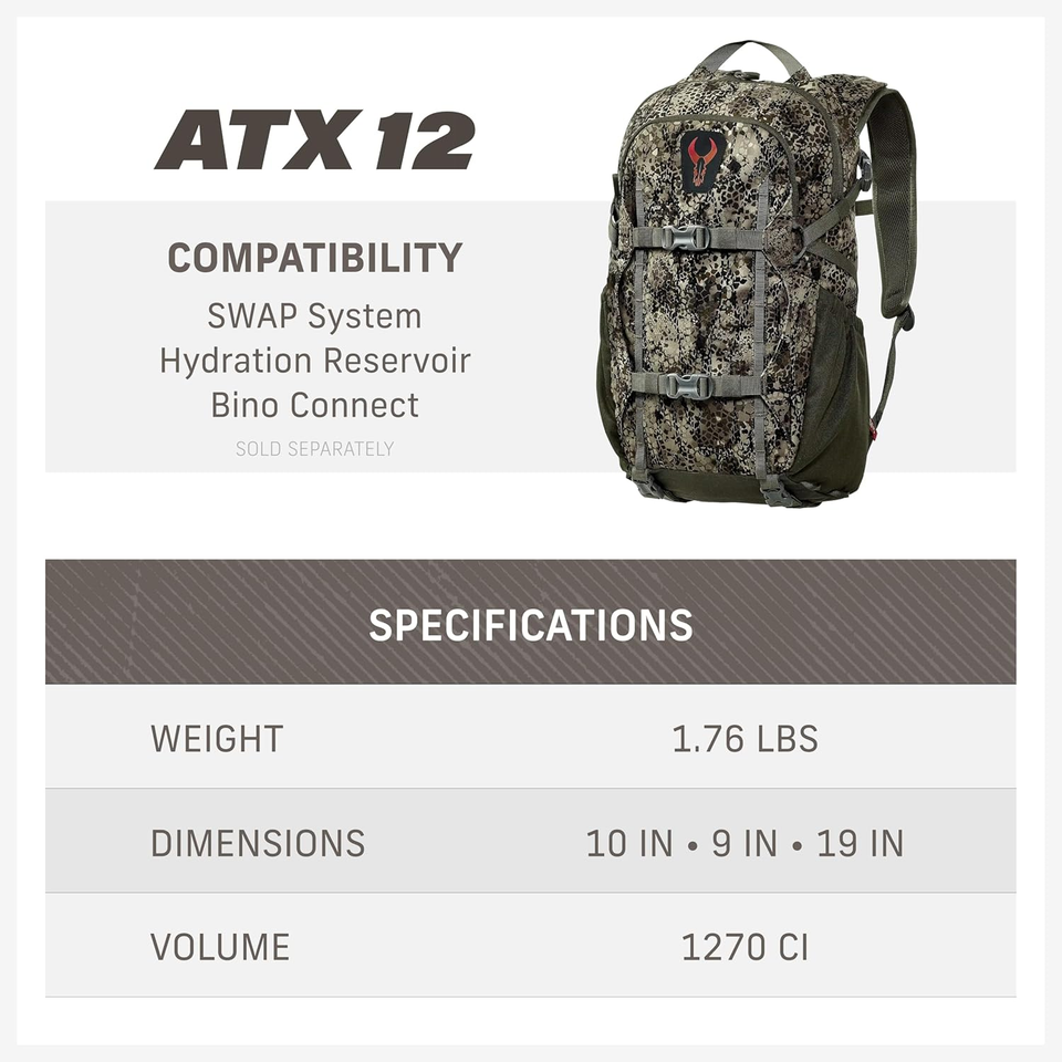 ATX 12 Tactical Hunting Backpack - Lightweight, Water Resistant, All ...