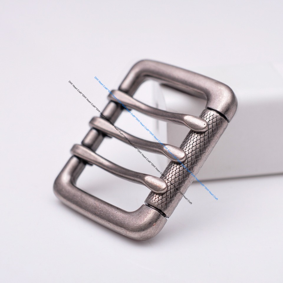 Heavy Sturdy Retro Triple Tongue Pin Prong Men Belt Buckle Fit 45MM ...