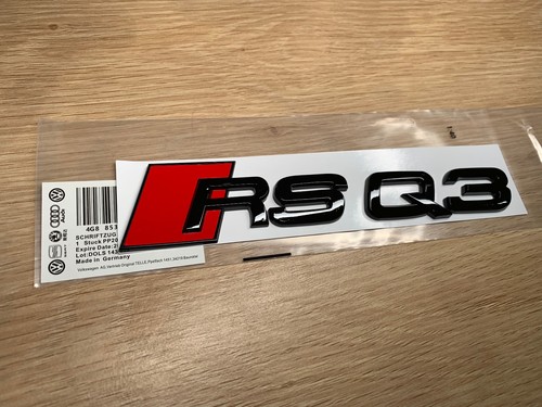 Genuine Style Gloss Black RSQ3 Rear Boot Trunk Emblem Badge for Audi RS ...