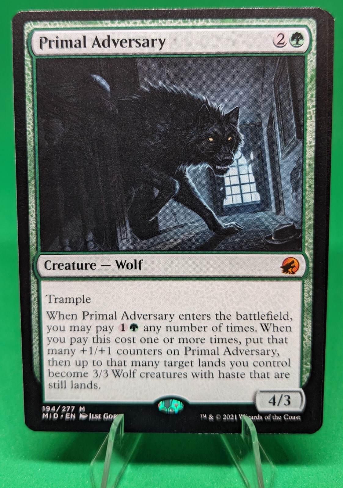 Mtg Primal Adversary Innistrad Midnight Hunt 194 277 Regular Mythic