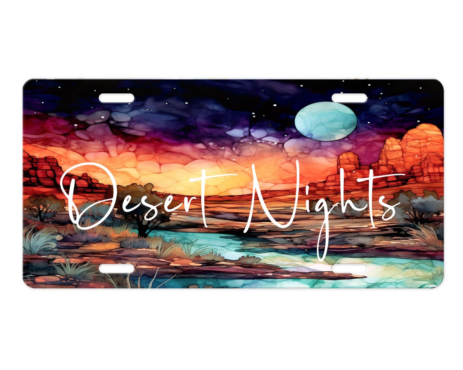 Desert Nights Aluminum Front License Plate, Car Accessory, Vanity | eBay