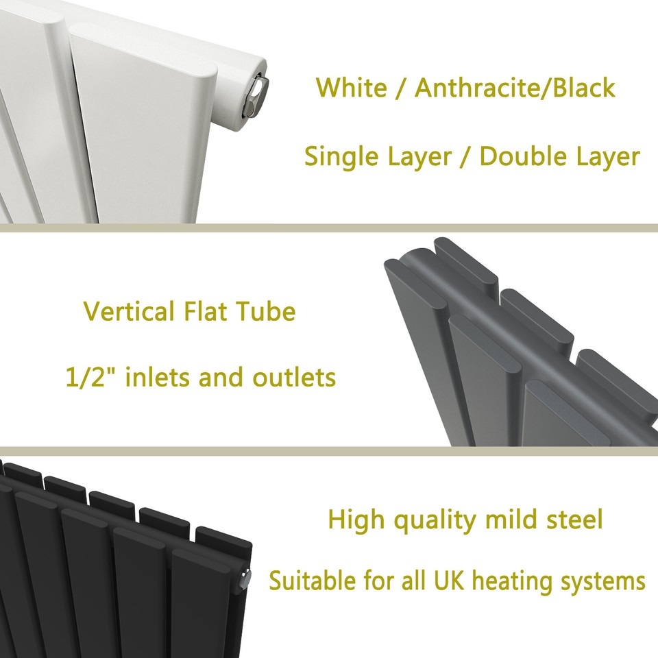 Designer Radiator Horizontal Vertical Oval Column Flat Panel Central ...