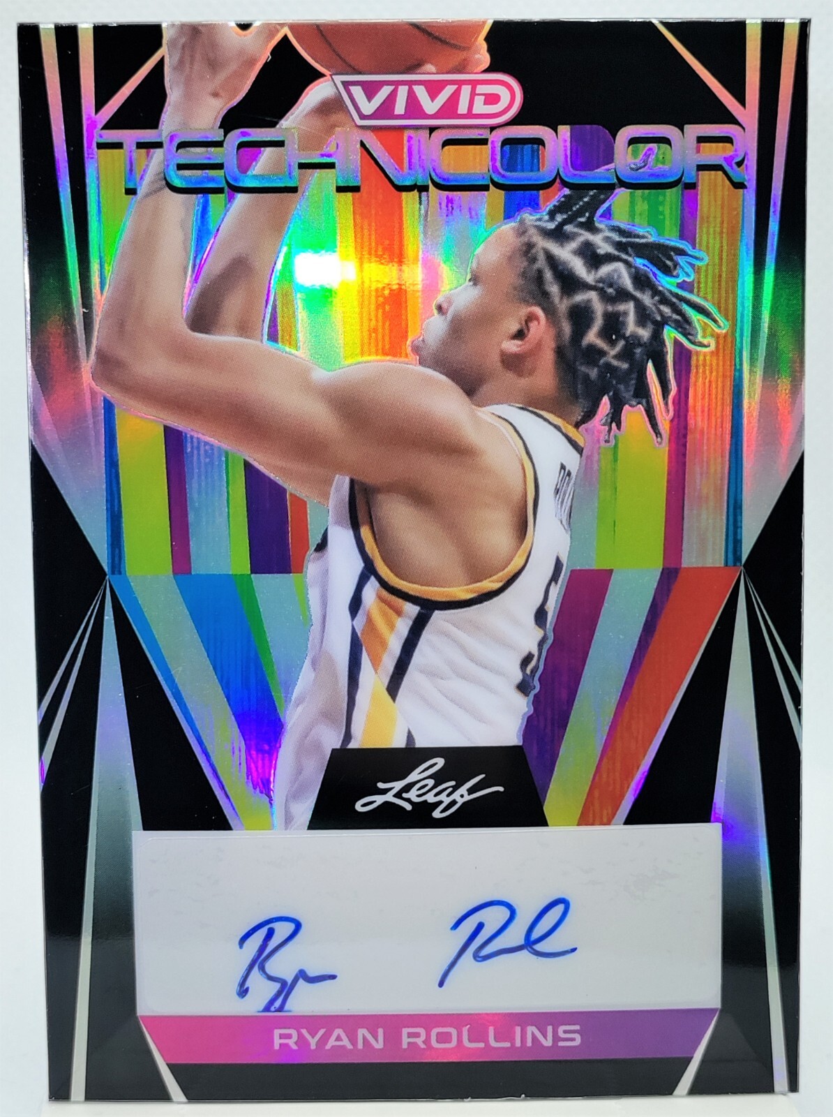 /20 Ryan Rollins Rookie Auto 2022-23 Leaf Vivid Autograph Technicolor ...