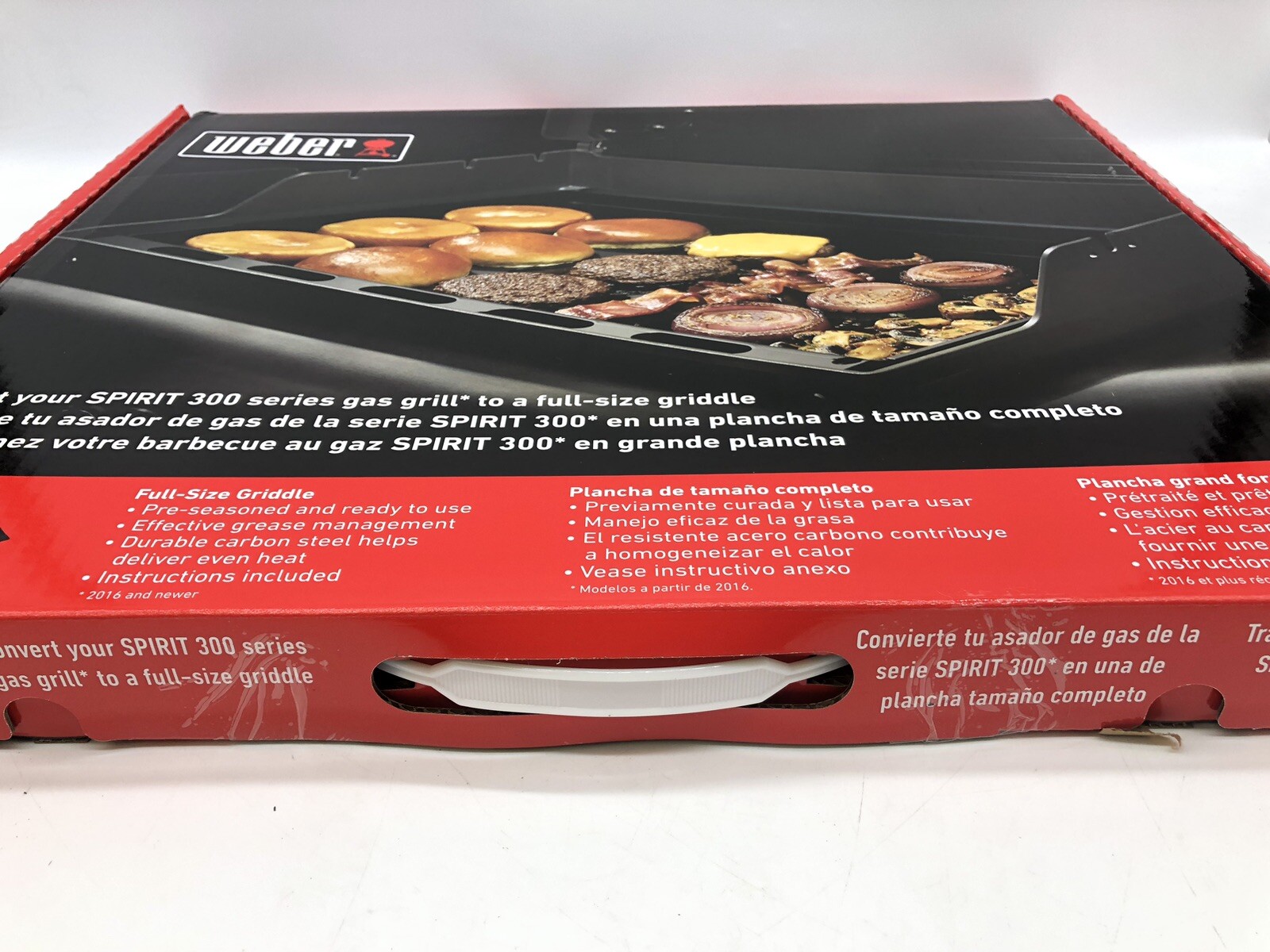 Weber Full Size Rectangular Griddle Spirit 300 Series Carbon Steel ...