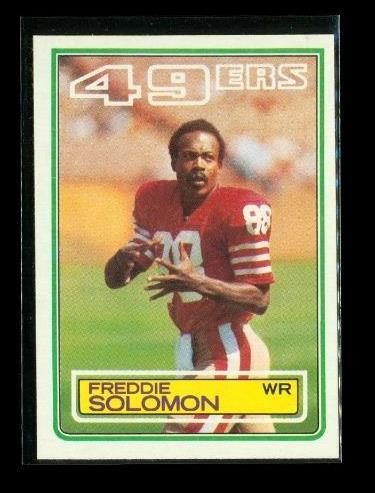 Vintage 1983 TOPPS Football Card #172 FREDDIE SOLOMON San Francisco ...